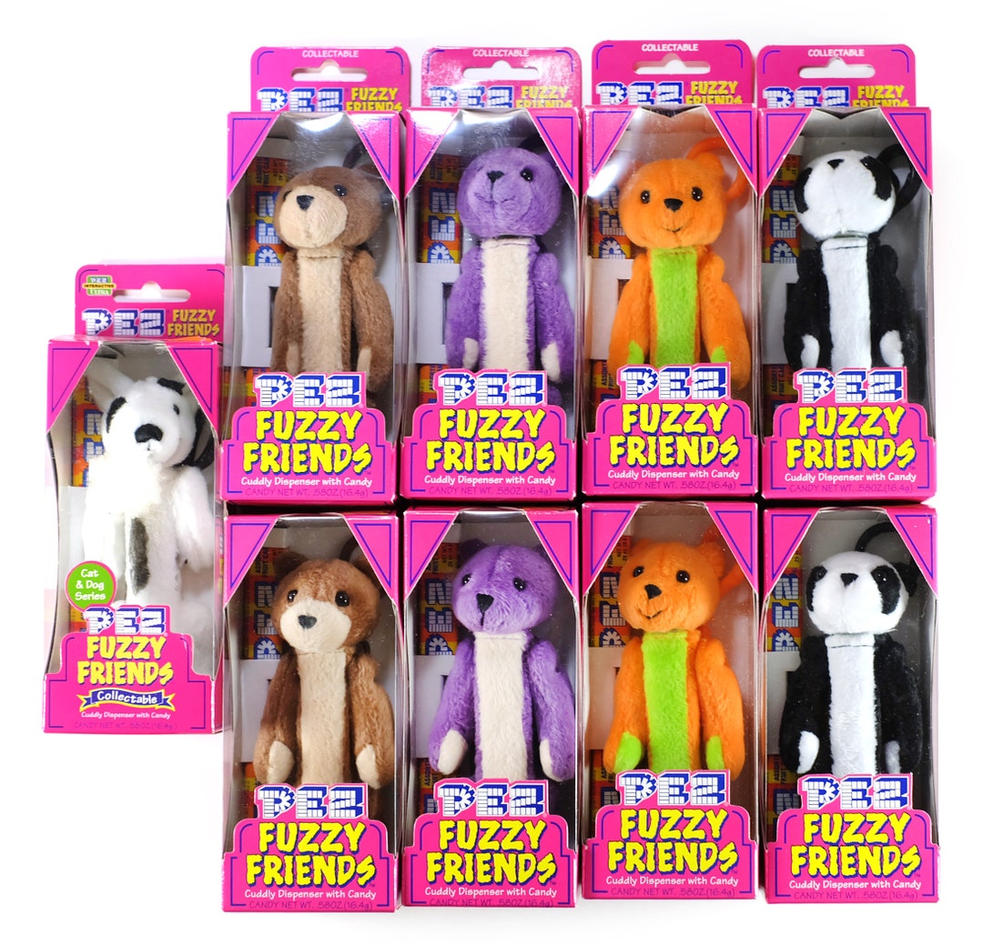 9 PEZ Fuzzy Friends Candy Dispensers Dog, Panda, Bear, Assorted, MIP ...