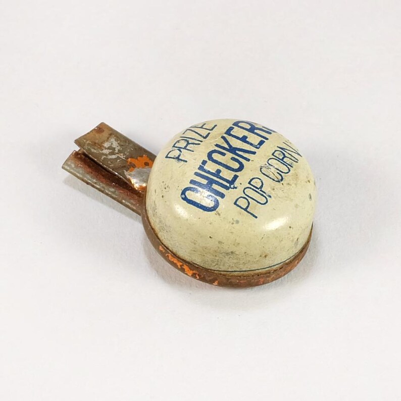 Rare 1920s-30s Checkers Popcorn Confection Tin Antique Toy Prize ...