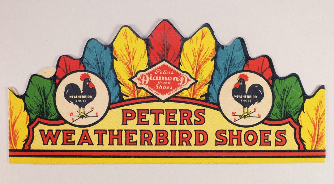 Peters Weatherbird Shoes Vintage Advertising Native American Paper ...