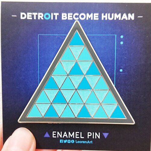 Detroit Become Human Big Hard Enamel Pin Glitter - Etsy
