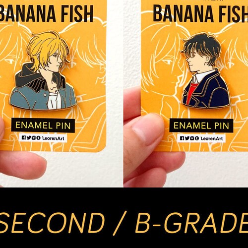 SECONDS / B-GRADE Sale Banana Fish Hard Enamel Pin - Etsy