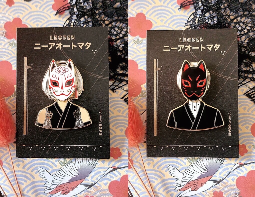 Nier Automata Special Mask Pin // 2B-9S // Hard Enamel Pin - Etsy
