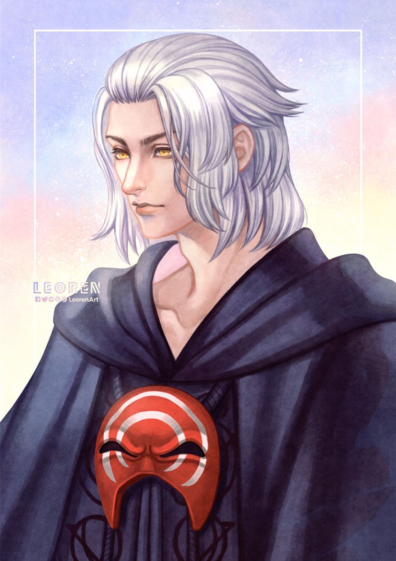 Final Fantasy XIV / FFXIV - Emet Hythlodaeus Venat Aymeric - Kunstdruck ...