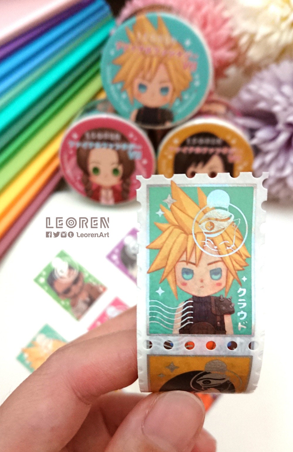Final Fantasy VII Remake / FF7R Stamp Washi Tape | Etsy UK