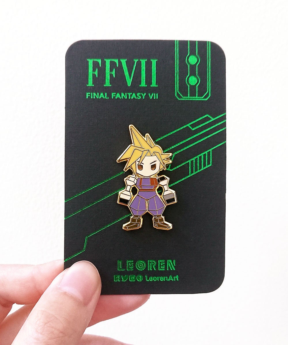 Final Fantasy VII Remake / FF7R Polygon Hard Enamel Pin | Etsy
