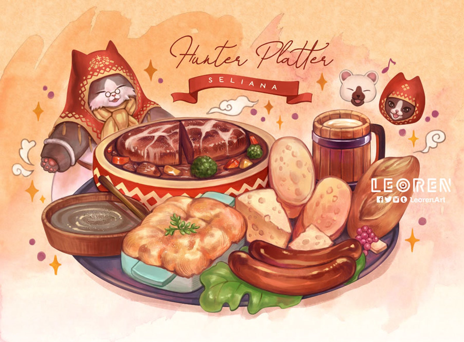 Monster Hunter Platter - Art Print / Poster - Etsy