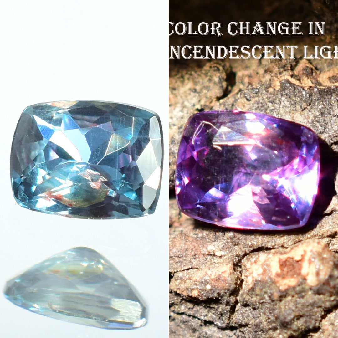 100% Genuine ..ALEXANDRITE.. With Color Changing Alexandrite Effect ...