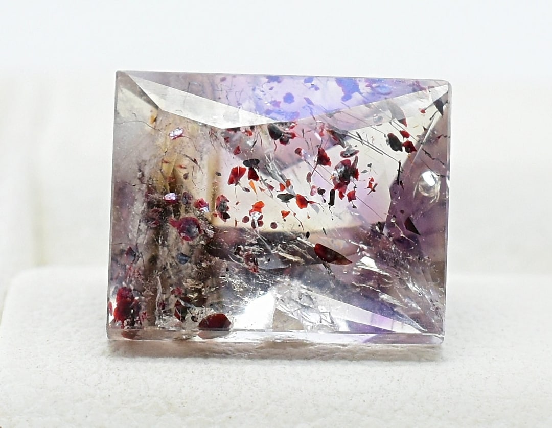 Rare !..SUPER SEVEN..! Gemstone With Amazing 7 Crystals Healing Stone ...