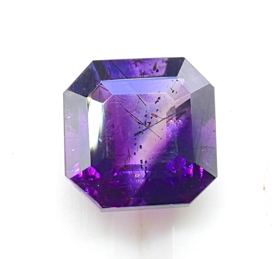 Emerald Moroccan Amethyst 8X8 MM Rutilated With Sparkling Hematite ...