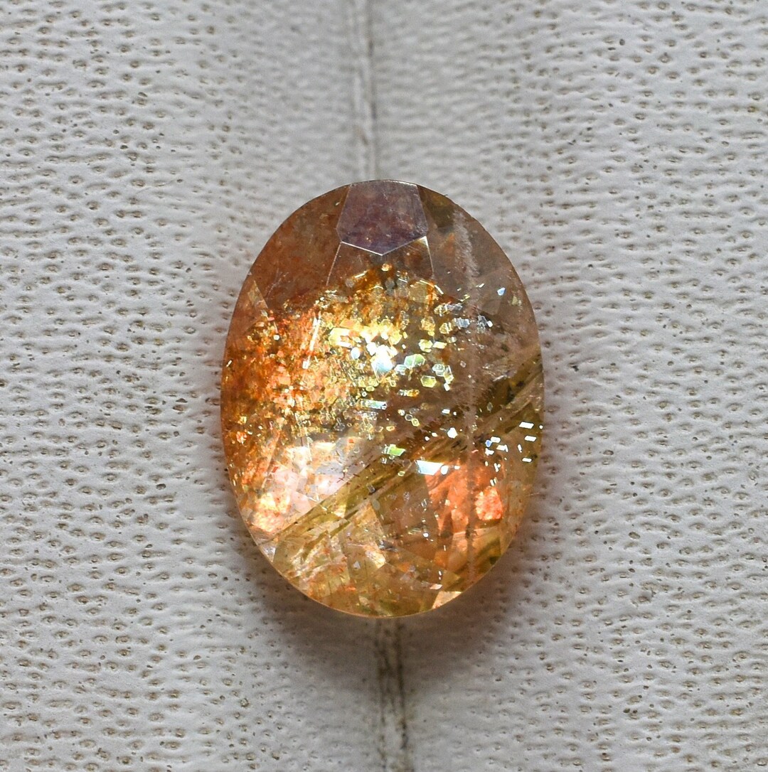 CONFETTI SUNSTONE With Golden Flakes Sparkling 6.7X9 MM 1.63 - Etsy