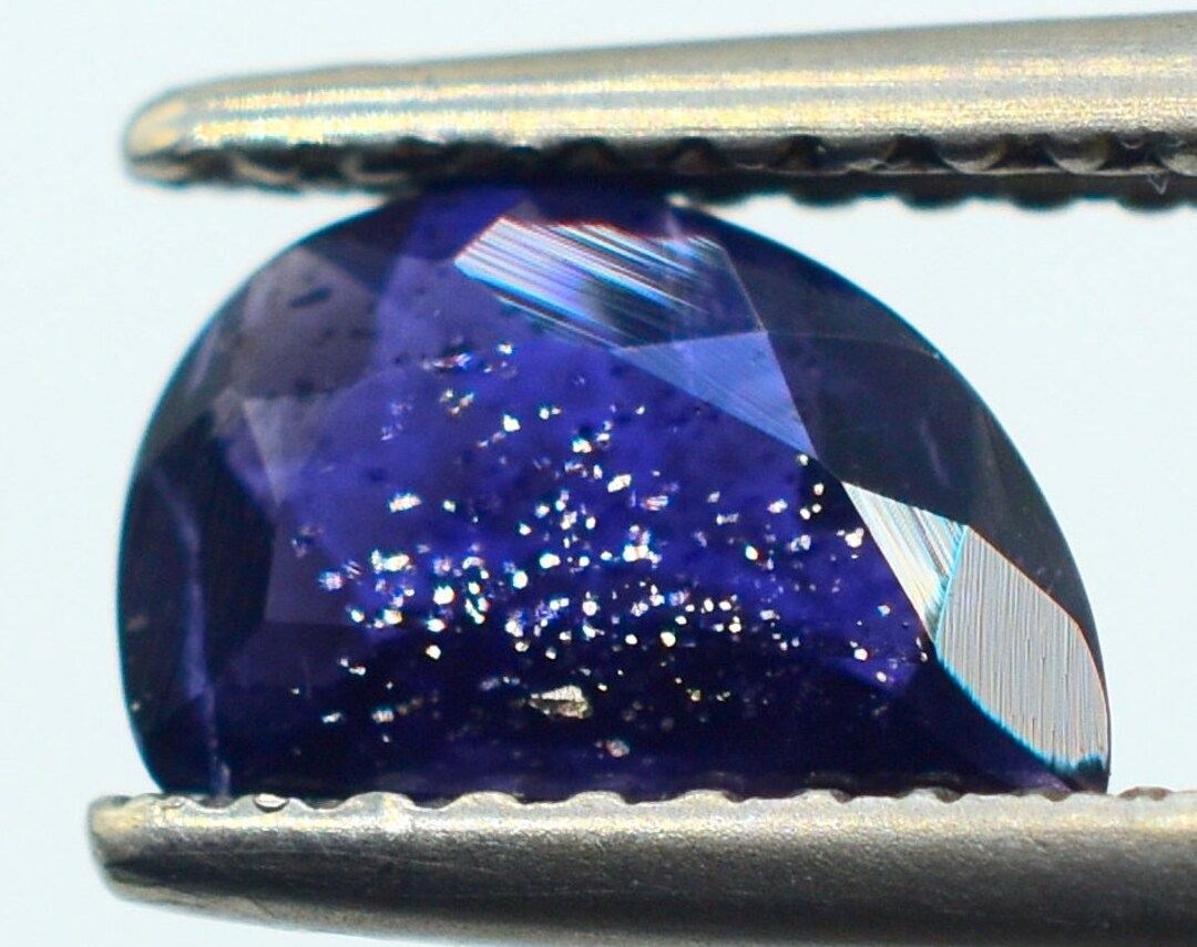 Royal Blue Brazilian Iolite Sunstone 5X8 MM With Shiny Glitter ...