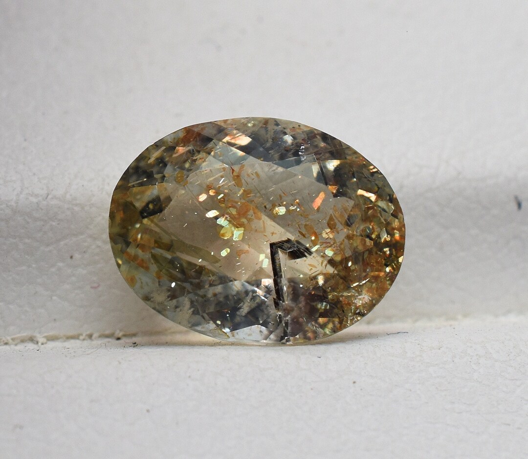 Mint Green CONFETTI SUNSTONE With Luster Sparkling Silver Flakes 8X10 ...