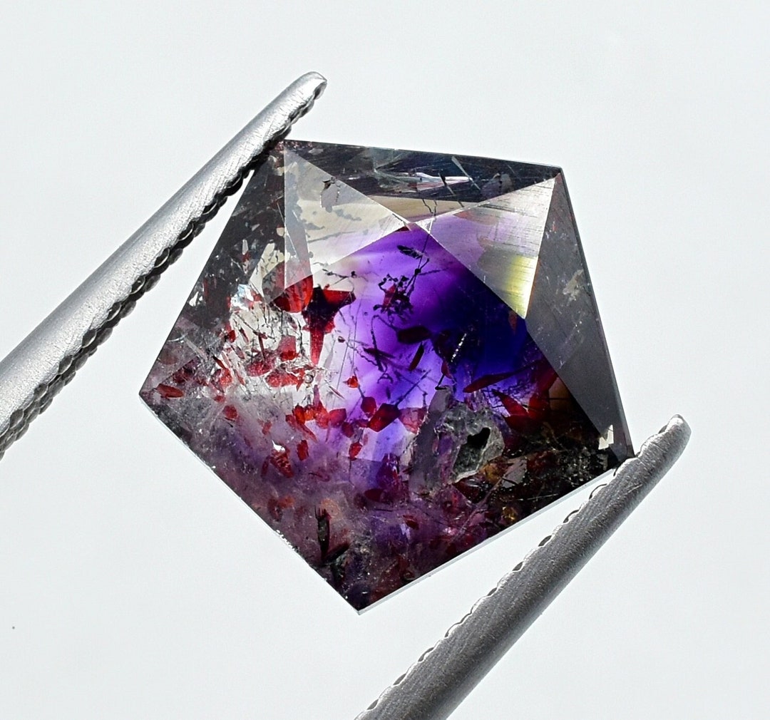 Pentagon ..SUPER SEVEN.. Gemstone With Amazing 7 Crystal Healing Stone ...