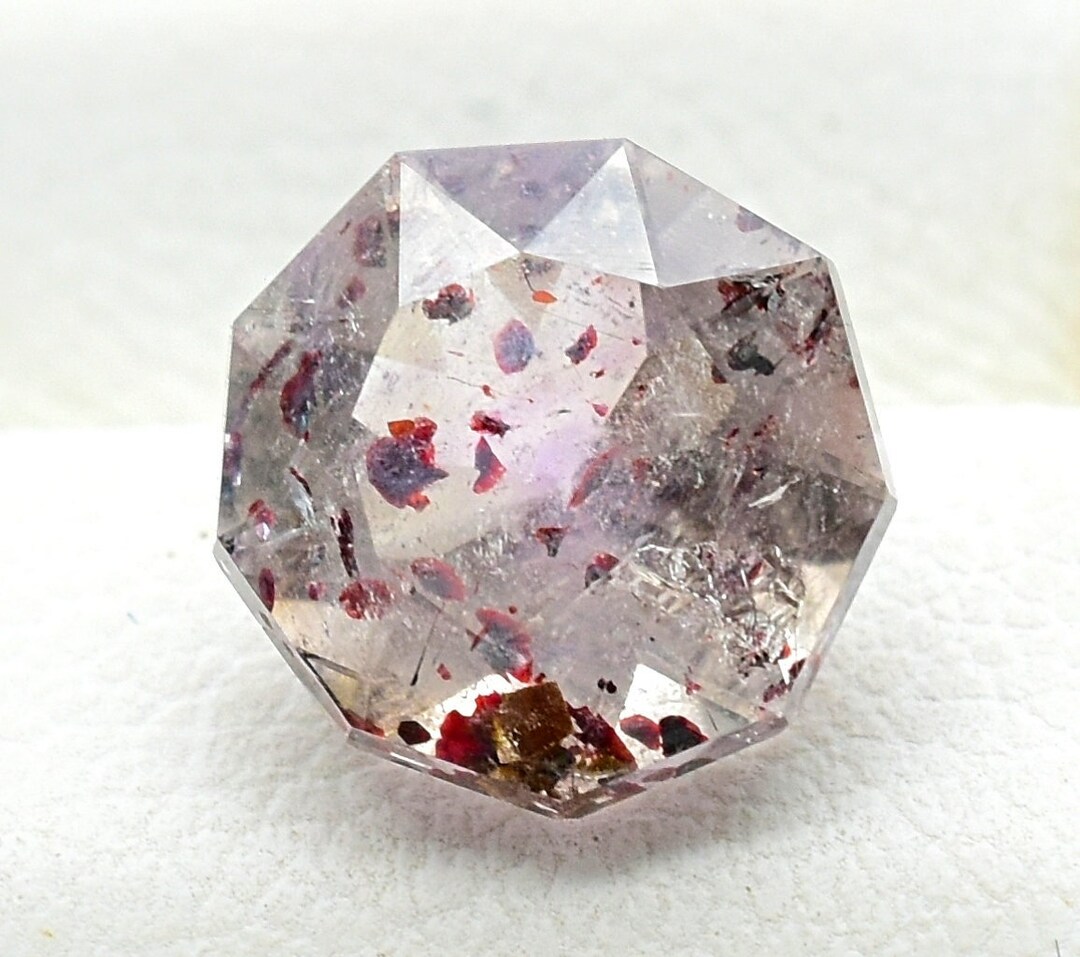Precision Cut !..SUPER SEVEN..! Gemstone With Amazing 7 Crystals ...