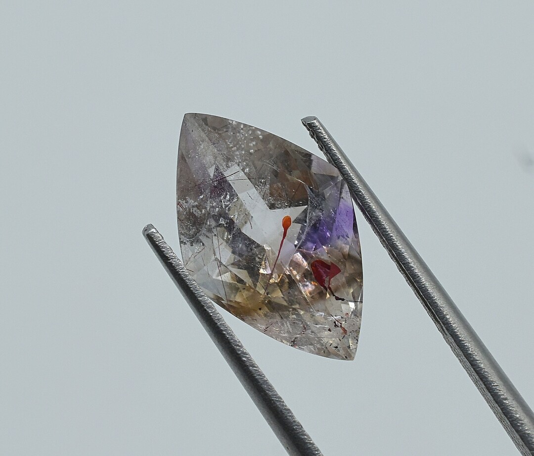 Lozenge Shape !..SUPER SEVEN..! With Amazing 7 Crystals Healing Stone ...