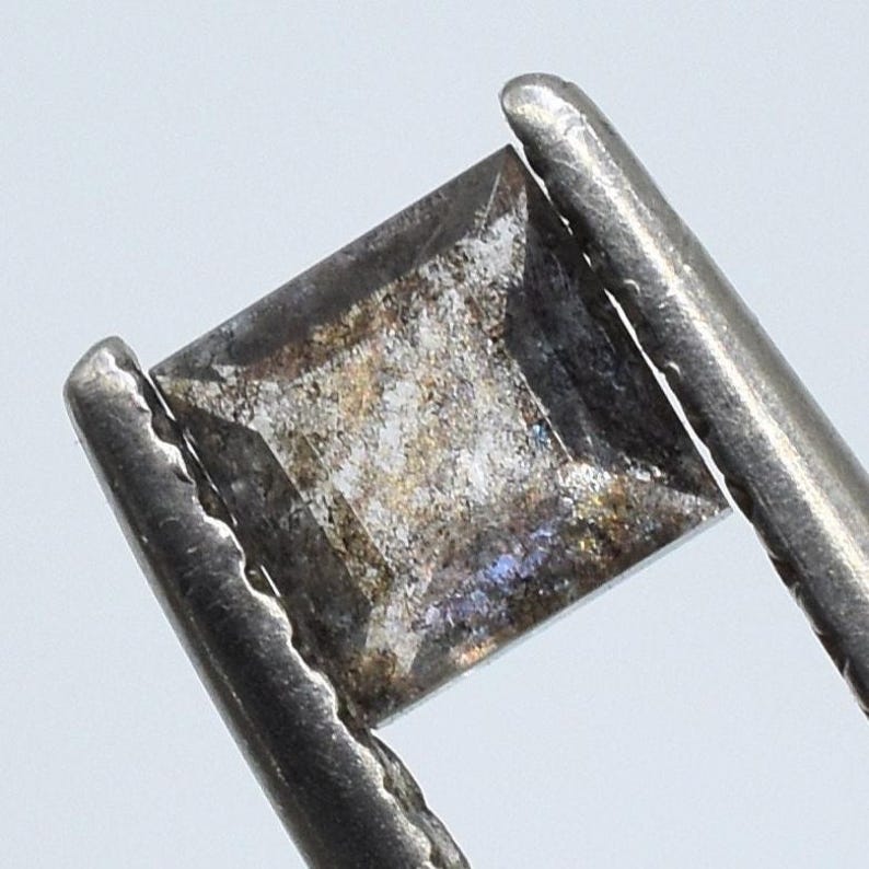 Aquamarine Sunstone Schiller Effect 4MM Square Flashy Shiny Moss Blue ...
