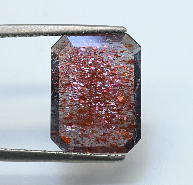 Multi Color Bloodshot Iolite Sunstone 11X15 MM Emerald Cut - Etsy