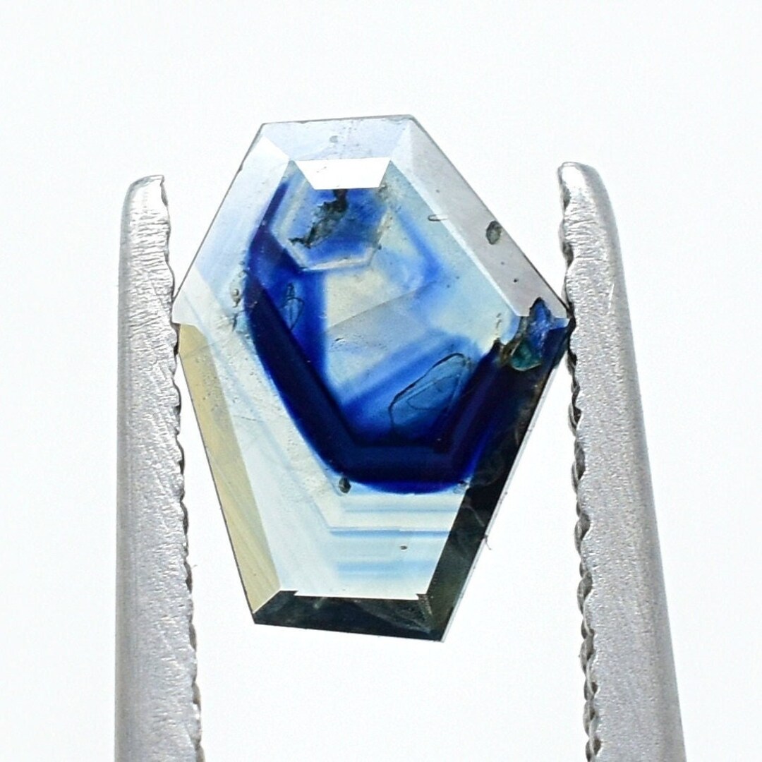 Parti Sapphire Slice With Amazing Schiller Effect 5.6X7.5 MM Unheated ...