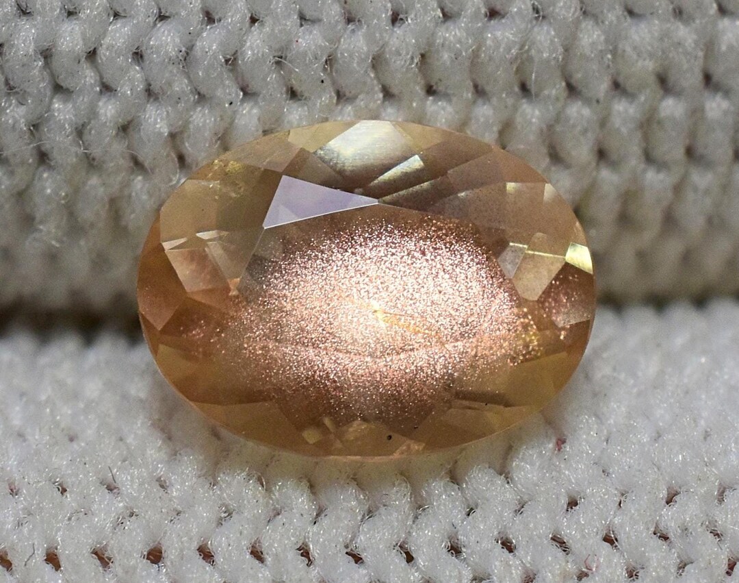 Natural Oregon Sunstone With Beautiful Pink Schiller Effect Sparkling ...