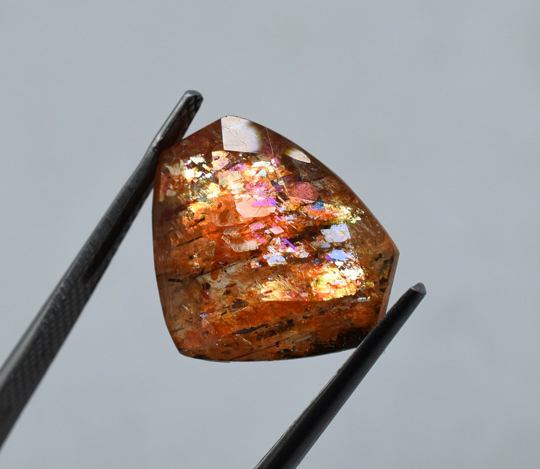 Colorful Natural Spider Sunstone Checker Cut Top 13X16 MM - Etsy