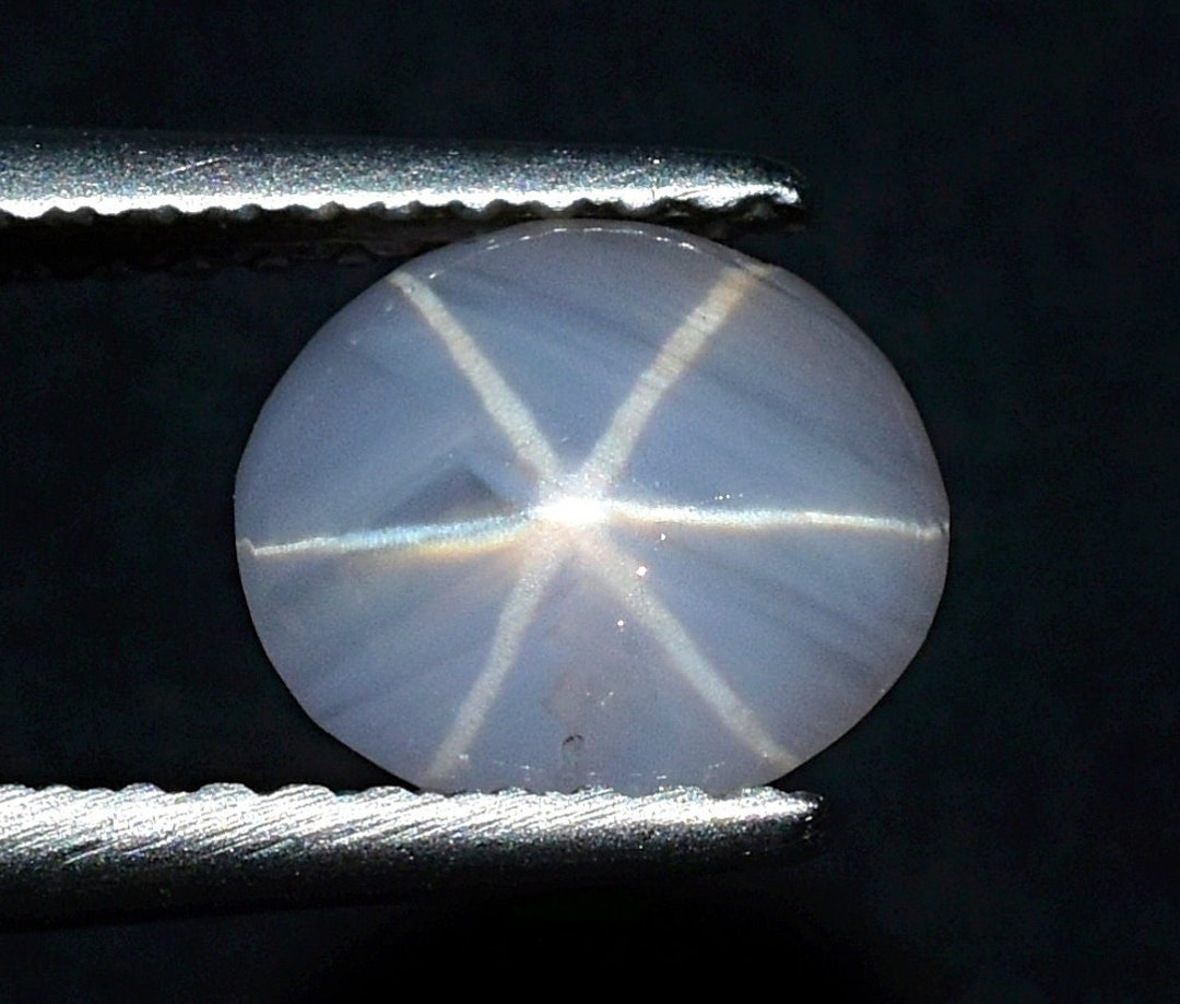 White Sapphire Star Sharp Ray From Ceylon With Powerful Six-point ...