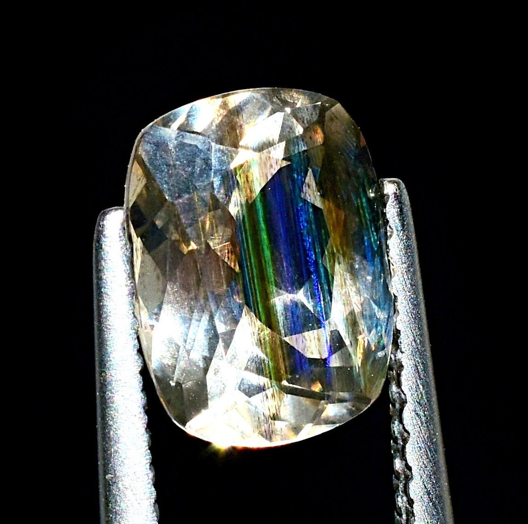 Multi Color Scapolite With Multi Color Lines 6X8 MM Amazing Multi Color ...