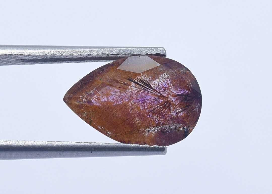 Cacoxenite !..SUPER SEVEN (quartz)..! Faceted Gemstone Healing Stone ...