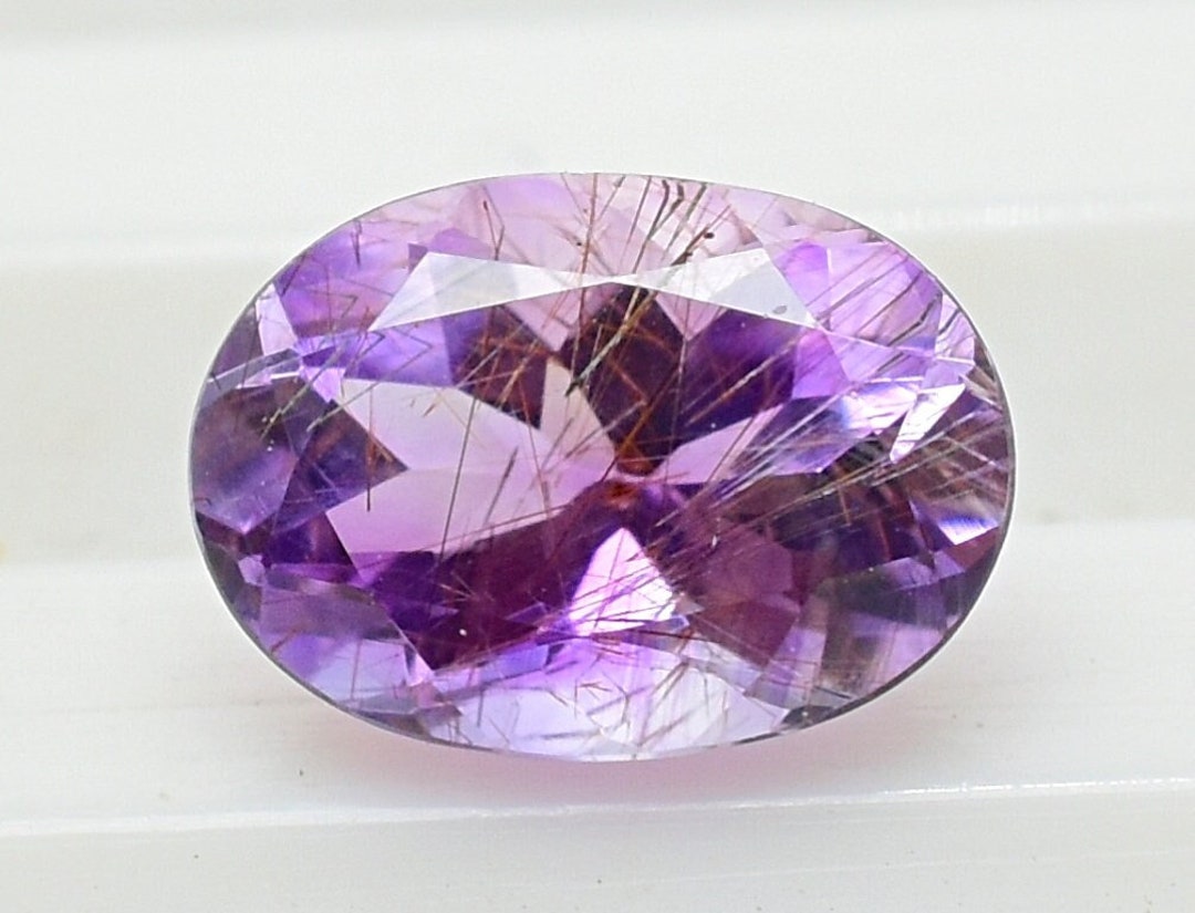 Cacoxenite !..SUPER SEVEN (quartz)..! Faceted Gemstone Healing Stone ...
