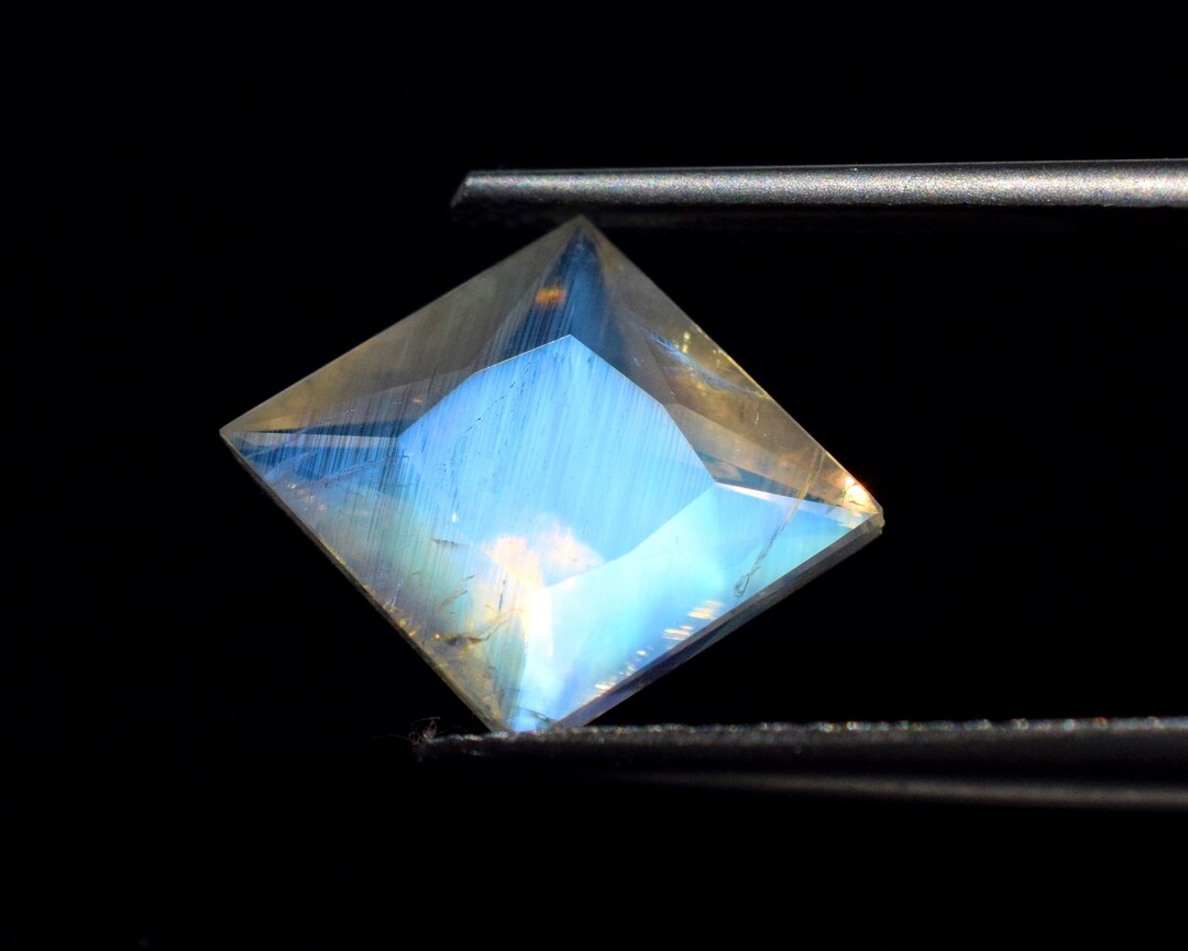 Lozenge Shape Princess Cut Multi Sheen Moonstone 11.5X14 MM 3.95 Carats ...