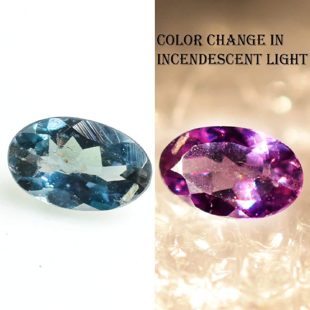 100% Color Change ..ALEXANDRITE.. With Color Changing Alexandrite ...