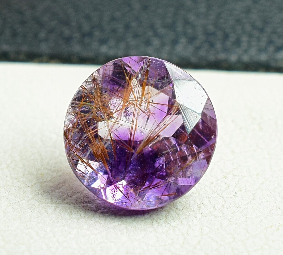 Amazing Moroccan Amethyst With Cranberry Flashes Lepidocrocite And ...
