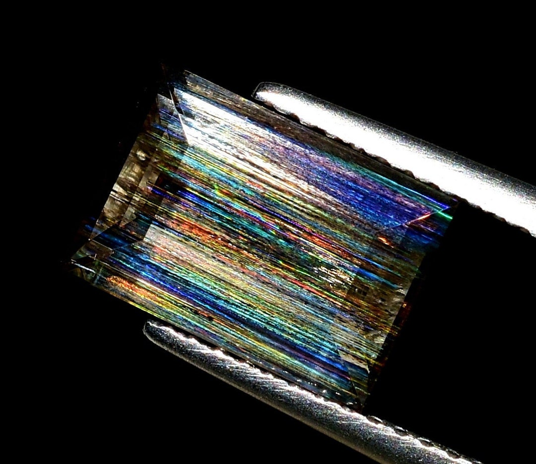 Multi Color Scapolite Stone Attractive Rectangle 7X10 MM Rutilated ...