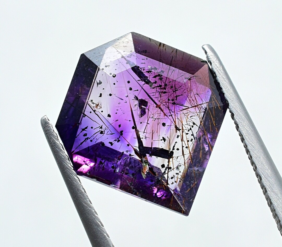Amazing Moroccan Amethyst Rutilated With Sparkling Hematite Inclusions ...