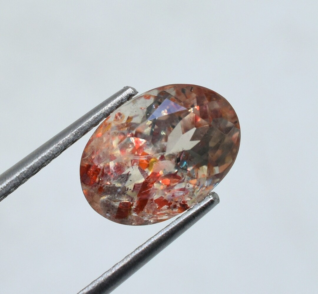 Mint Green CONFETTI SUNSTONE With Amazing Luster 7X10 MM 2.46 Carats ...