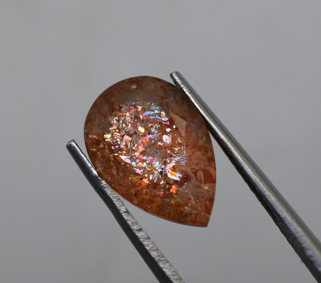 Amazing Natural Multi Flakes Sunstone 3.20 Carats Filled With Rainbow ...