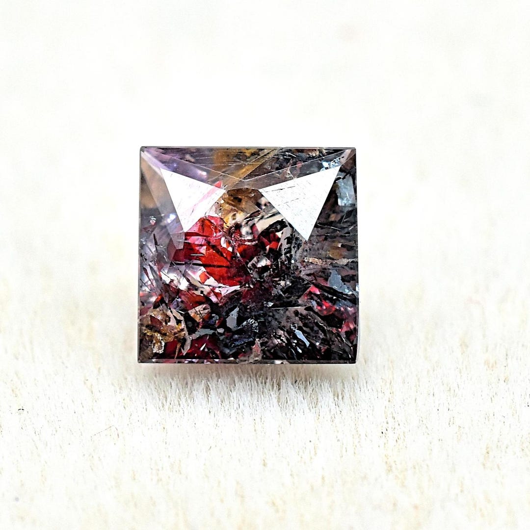 Rare Super Seven Gemstone Rectangle & Princess Cut 6 Mm 1.10 Ct Natural ...