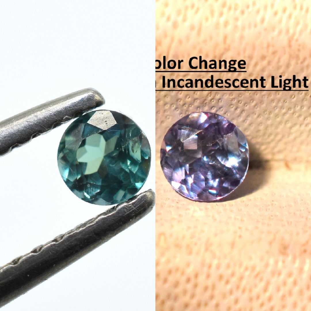 Rare Natural Alexandrite With Color Changing Alexandrite Effect 3.3 MM ...