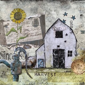 Mixed Media Art Print by Artist ,farmhouse Wall Decor Art5x7,8x10,11x14 ...