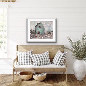 Primitive Barn Print, Modern Farmhouse Wall Decor by Artist,5x7-16x20 ...