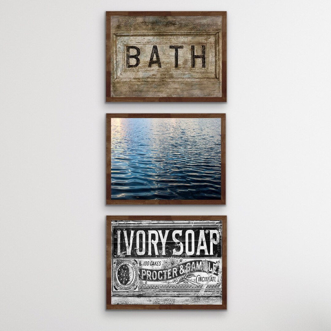 Farmhouse Bathroom Wall Decor, Country Cottage Art, Bathroom Decor 5x7 ...