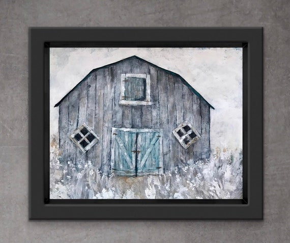 Rustic Farmhouse Wall Decor Old Grey Barn - Etsy