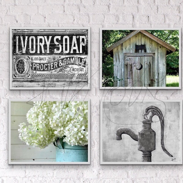 Farmhouse Bathroom Art - Etsy