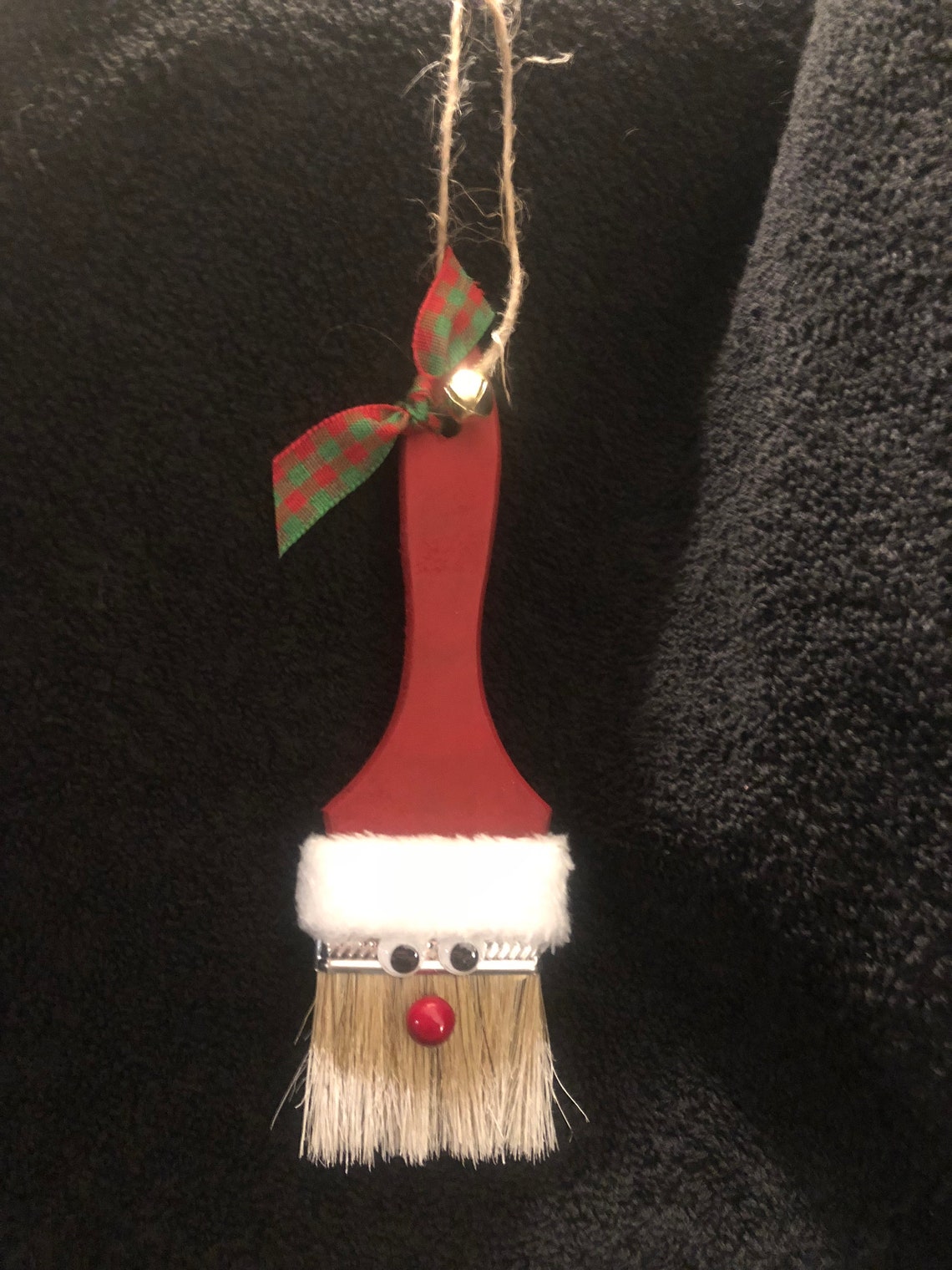 Hand-painted Santa Paintbrush Ornament | Etsy