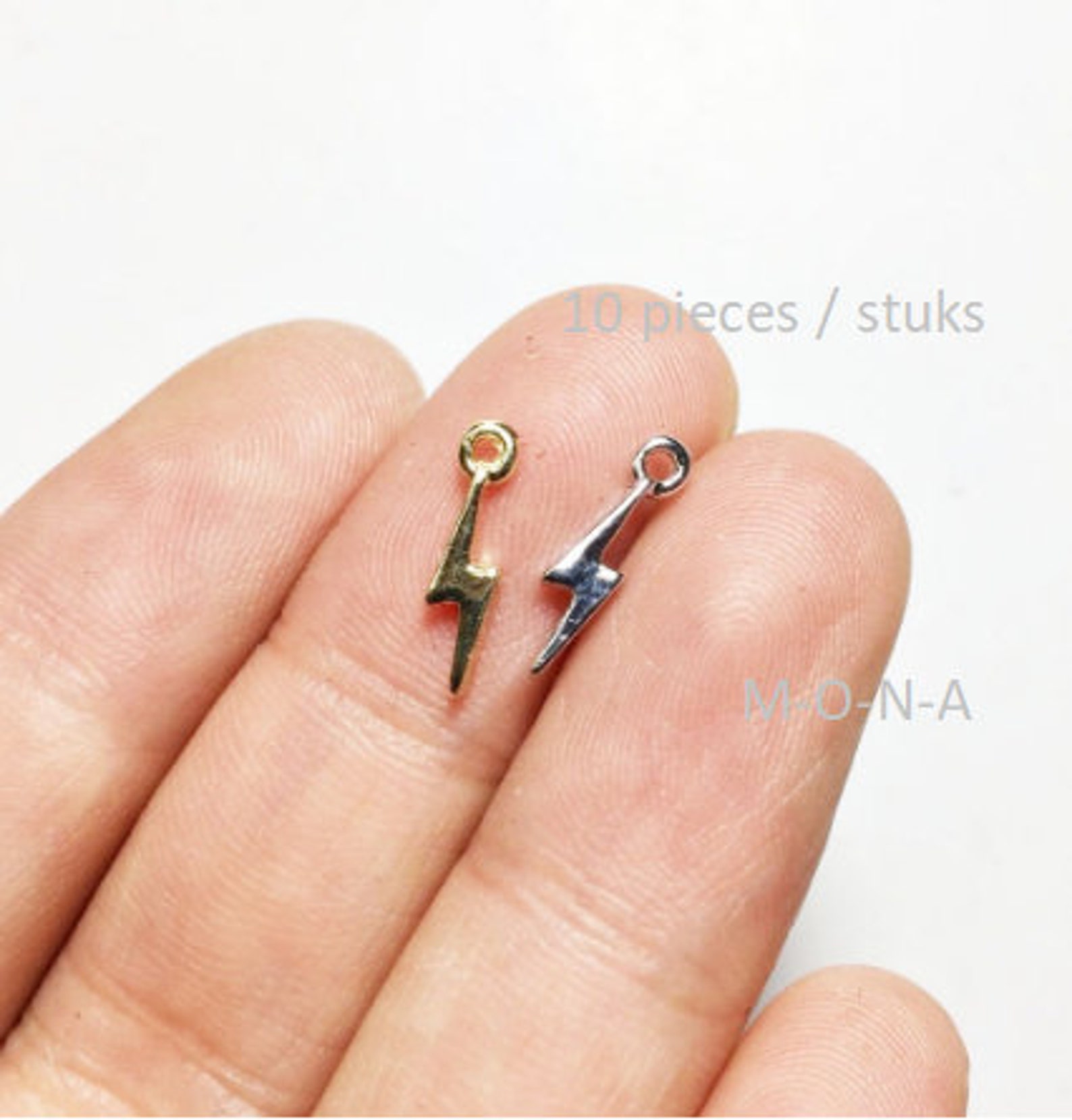 10 Silver Silver Gold Gold Thunder Lightning Lightning Thunder - Etsy