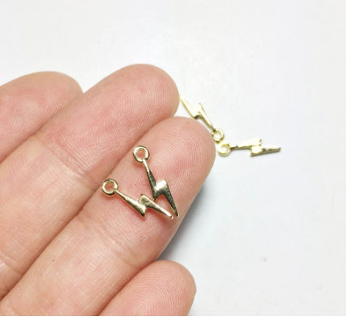 10 Silver Silver Gold Gold Thunder Lightning Lightning Thunder - Etsy