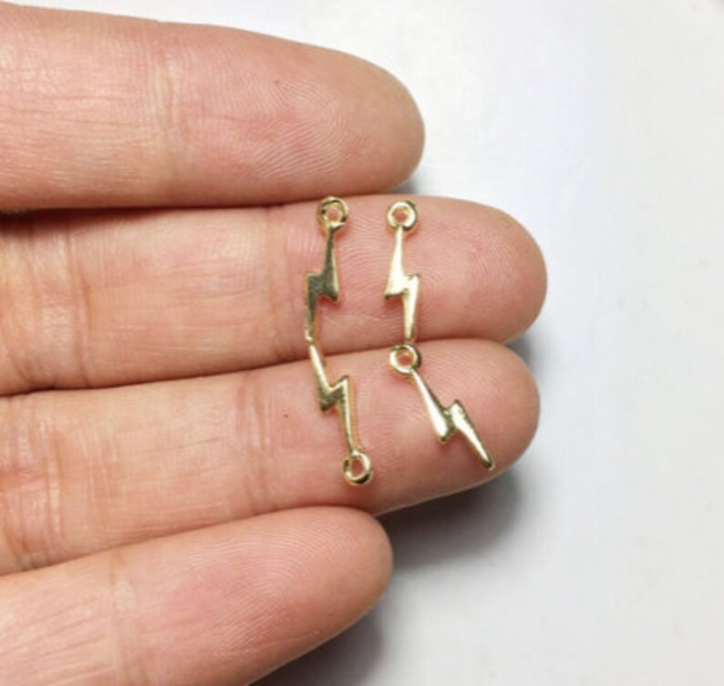 10 Silver Silver Gold Gold Thunder Lightning Lightning Thunder - Etsy