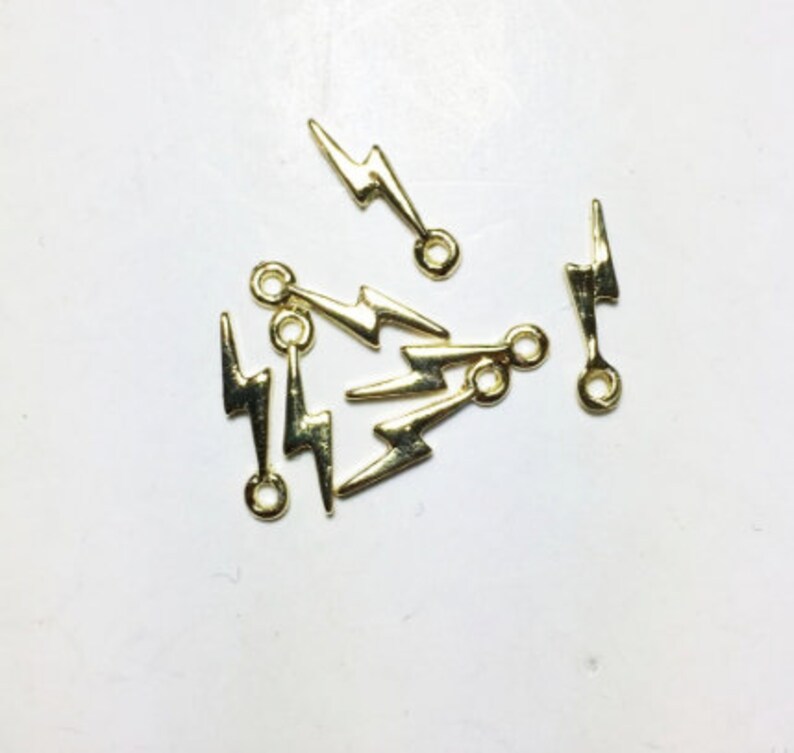 10 Silver Silver Gold Gold Thunder Lightning Lightning Thunder - Etsy