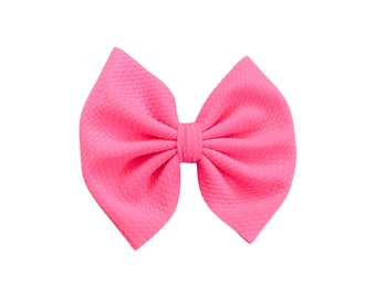 Neon Pink Bow | Etsy