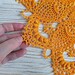 Beautiful Modern Doily With Textured Elements, Hand Crocheted Yellow ...