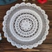 Beautiful Modern Doily With Textured Elements, Hand Crocheted Yellow ...